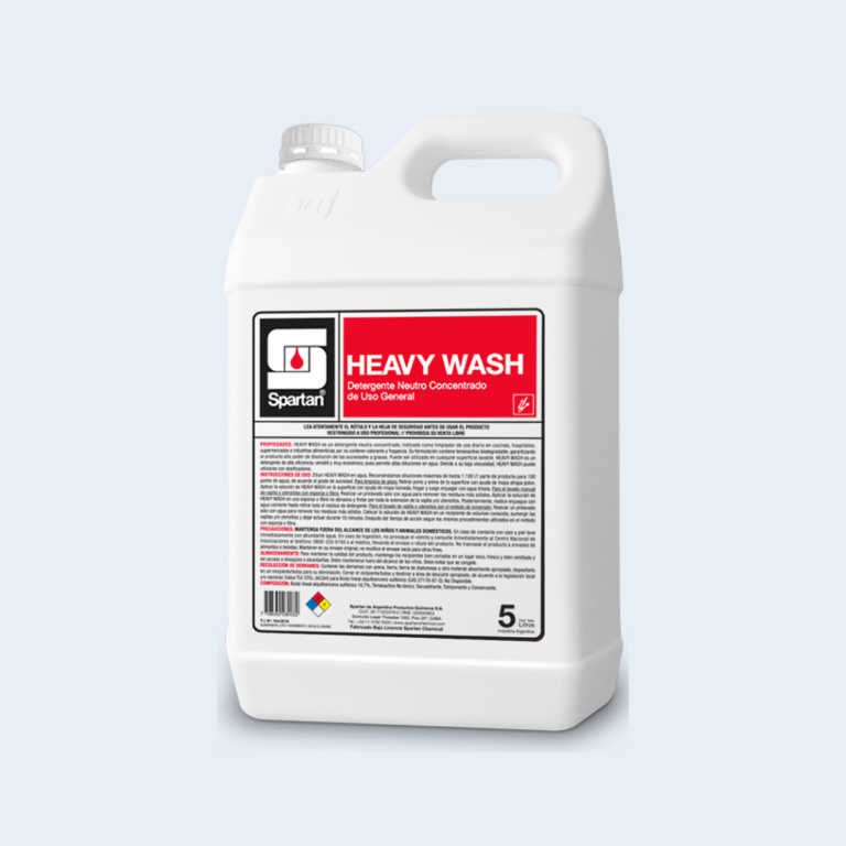 SPARTAN DETERGENTE NEUTRO CONCENTRADO HEAVY WASH 5LTS – Lustrol