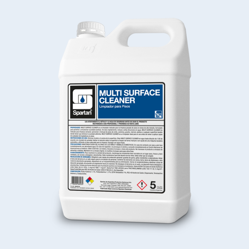 SPARTAN LIMPIADOR PARA PISOS MULTI SURFACE CLEANER 5LTS – Lustrol