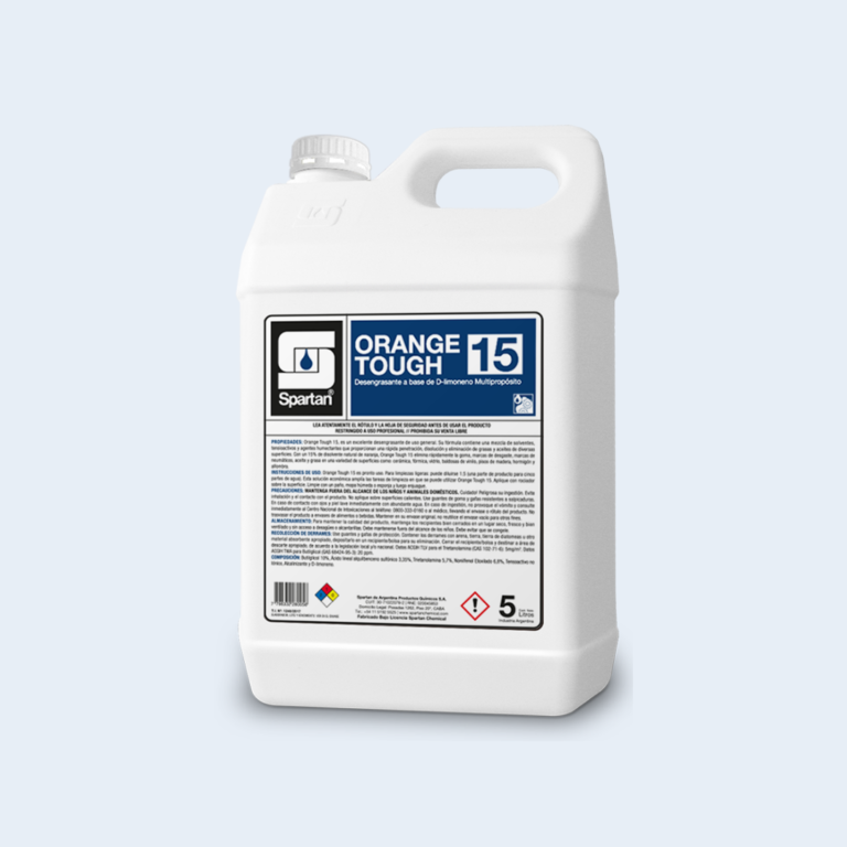 SPARTAN DESENGRASANTE MULTIPROPÓSITO ORANGE TOUGH 15 5LTS – Lustrol