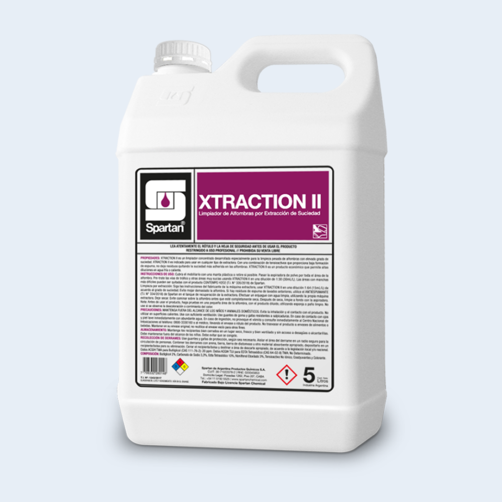 SPARTAN LIMPIADOR DE ALFOMBRAS EXTRACCIÓN DE SUCIEDAD XTRACTION II 5LTS ...