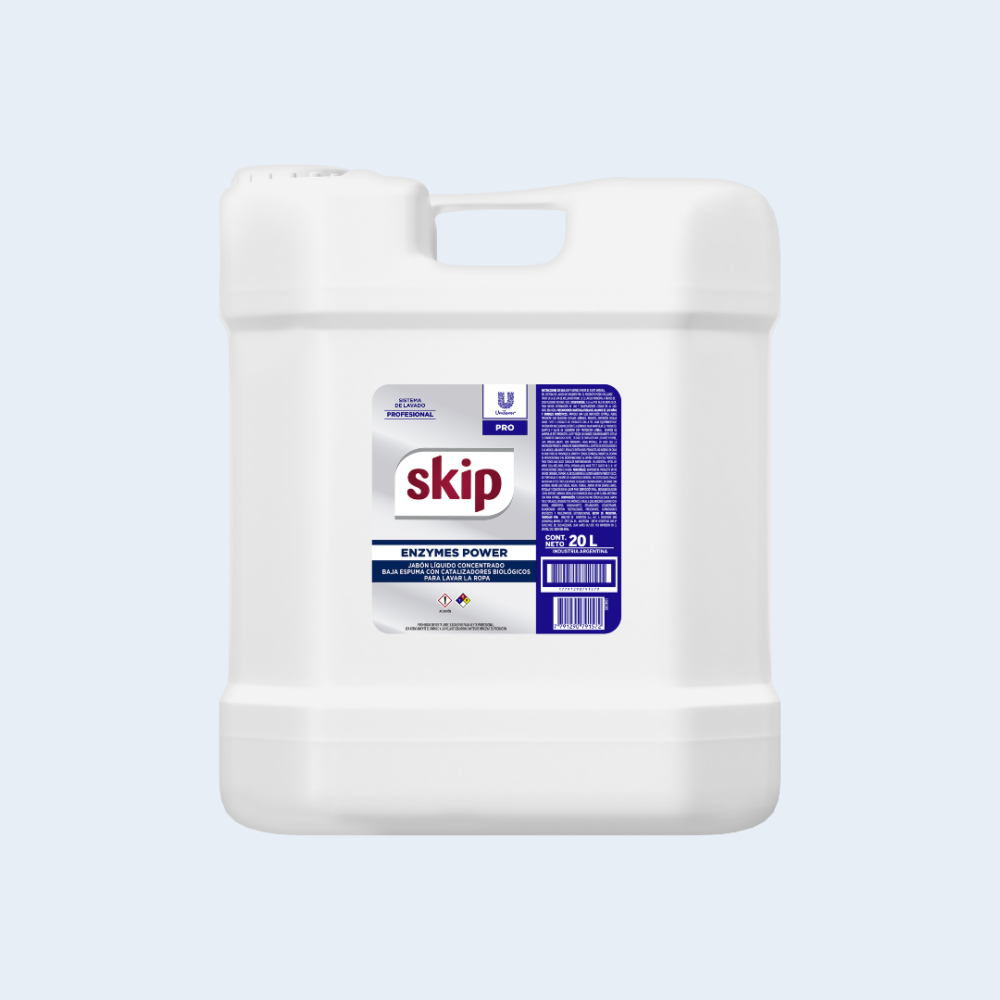 UPRO SKIP JABON LIQUIDO CONCENTRADO ENZYMES POWER 20LTS – Lustrol